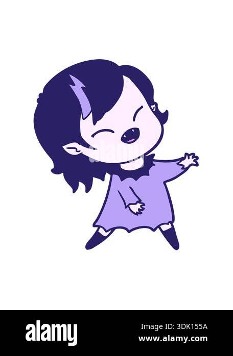 jiggle motion animation of laughing vampire girl cartoon Stock Video ...