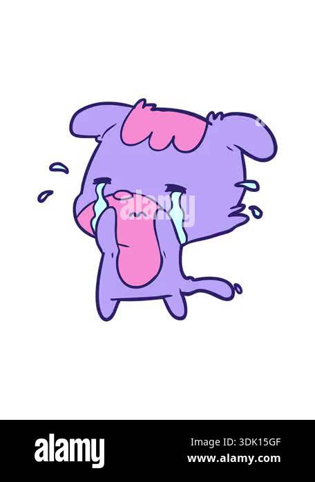 pixelize effect animation of cartoon sad dog crying Stock Video Footage ...