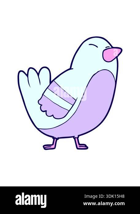 neon light effect animation of Cartoon neon color Bird Stock Video ...