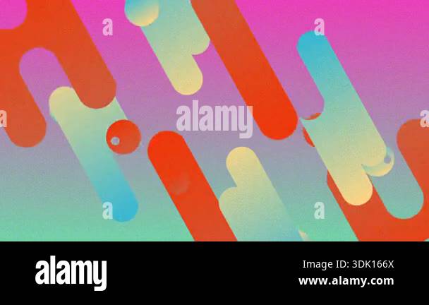 Gradient background triggers shapes sliding and floating in frame, with ...