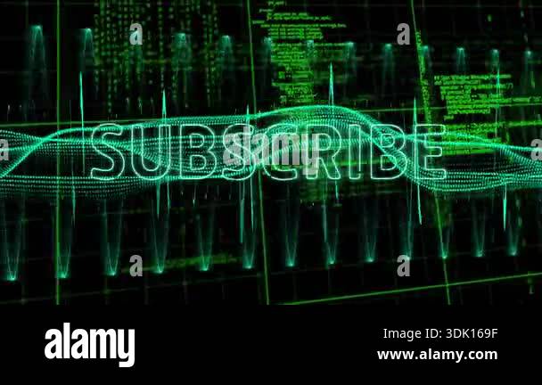 After one second green waveform peak activating subscribe outline ...