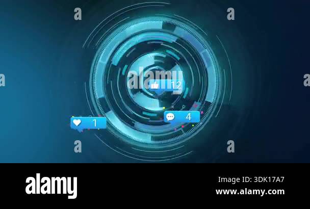 Loading spinning rings, spawning orbiting like heart comment icons ...