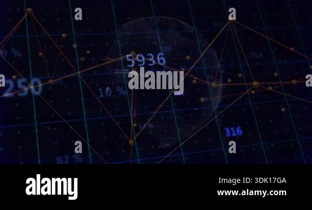 At outset grid emerging, network graph connecting golden nodes and ...