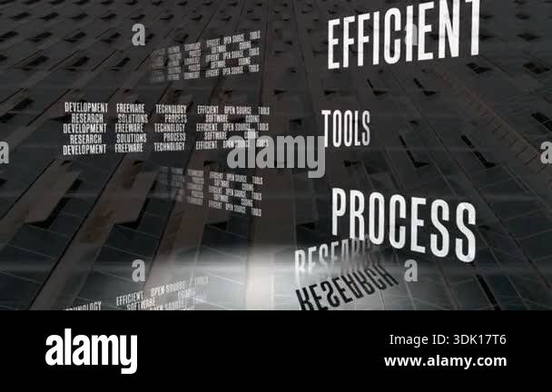 On start cube rotating as text clusters sliding and realaligning ...