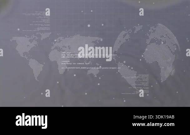 Interface opening dotted map icons and code drifting shifting onto ...