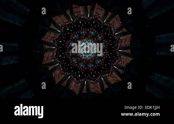 Psychedelic mandala kaleidoscope with bold geometry and vibrant center ...