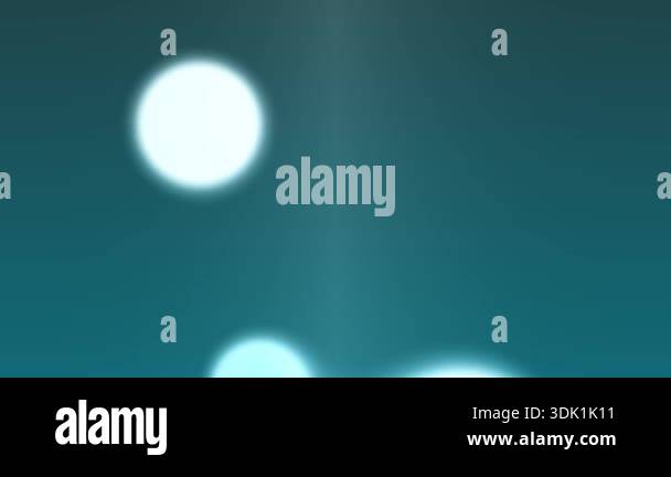 Soft glowing bokeh orbs drift in a deep blue night background creating ...