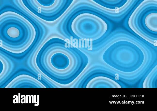 A calm abstract blue ripple pattern video showing smooth circular waves ...