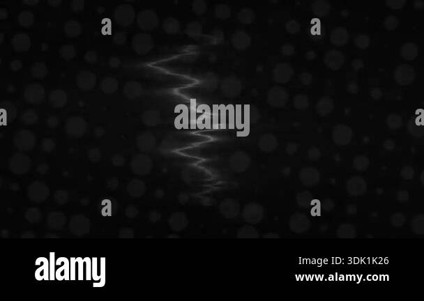 A moody abstract video showing dark background with glowing wavy light ...