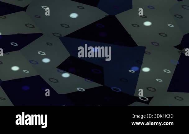 Dynamic sequence of dark geometric tiles shifting across the frame with ...