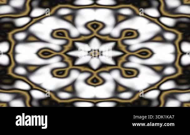 A sequence of rotating kaleidoscope frames displaying intricate ...