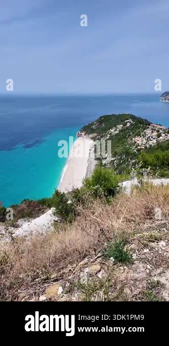 Amazing Panorama of Lefkada near Milos beach, Ionian Islands, Greece ...