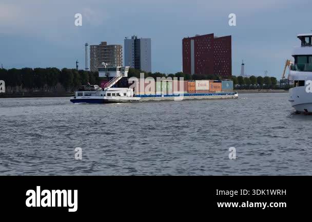 ROTTERDAM, NETHERLANDS - SEPTEMBER 13, 2025 - Large cargo vessel ...