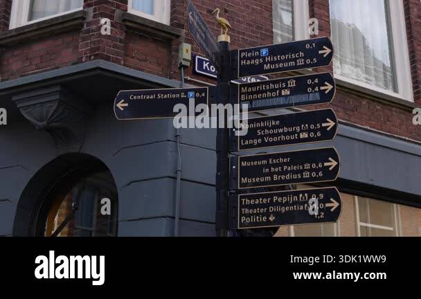 THE HAGUE, NETHERLANDS - SEPTEMBER 14, 2025 - Street signs in The Hague ...