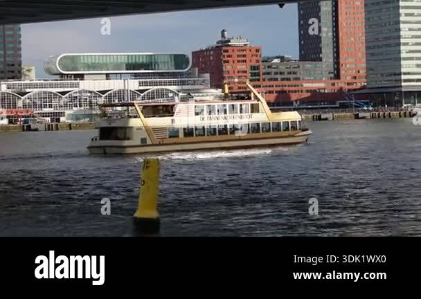 ROTTERDAM, NETHERLANDS - SEPTEMBER 13, 2025 - River cruise boat sails ...