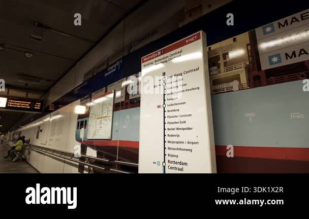 ROTTERDAM, NETHERLANDS - SEPTEMBER 13, 2025 - Directional signage in a ...