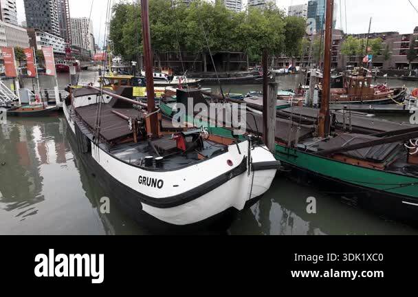 ROTTERDAM, NETHERLANDS - SEPTEMBER 13, 2025 - Traditional wooden boats ...