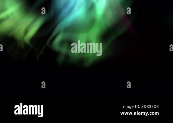 Luminous Aurora Display Green and Pink Loop Animation Stock Video ...