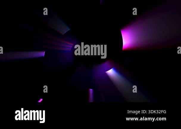 Purple Light Beams Radiant Rotation Loop Animation Abstract Background ...