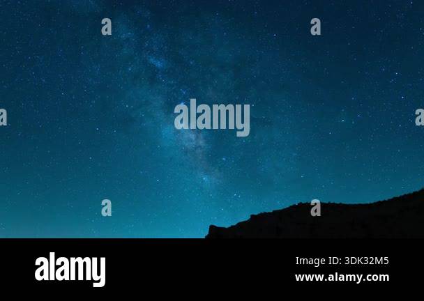 Milky Way Galaxy 35mm Southeast Sky Tilt Down Over Canyon Blue Time ...