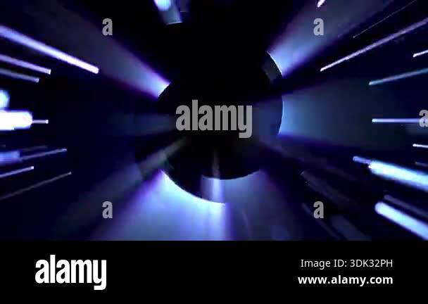 Stargate Glowing Blue Light Vortex Loop Purple Animation Abstract ...