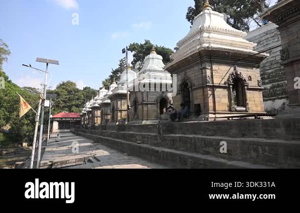 Nepal Pashupatinath Temple Pandra Shivalaya Slow Motion Stabilizer ...