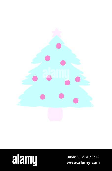 vibrating motion animation of christmas tree doodle drawing Stock Video ...