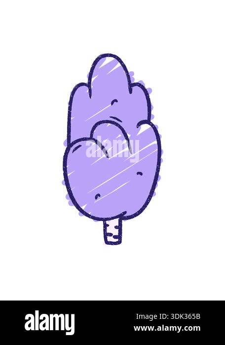 bob and pause animation of Tree Chalk Drawing design Stock Video ...