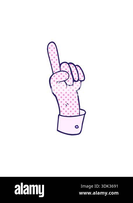 popping motion animation of carton of hand gesture Stock Video Footage ...