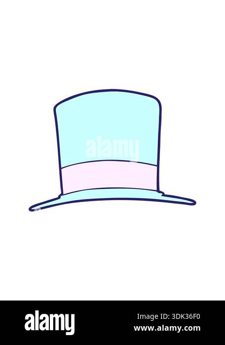 bob and pause animation of cartoon top hat Stock Video Footage - Alamy