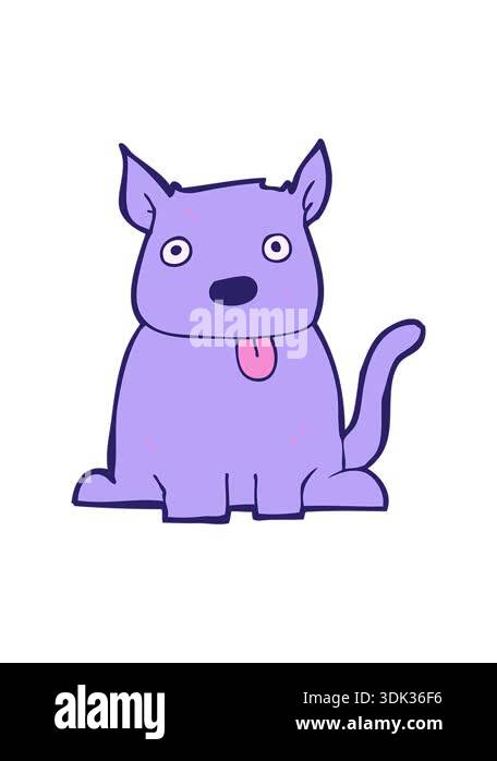 bobbing motion animation of cartoon dog sticking tongue Stock Video ...