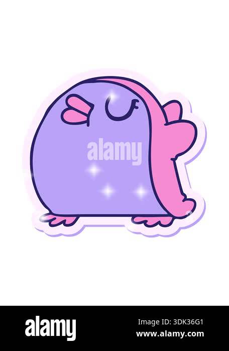 glitter effect animation of freehand drawn sticker cartoon cute kawaii ...