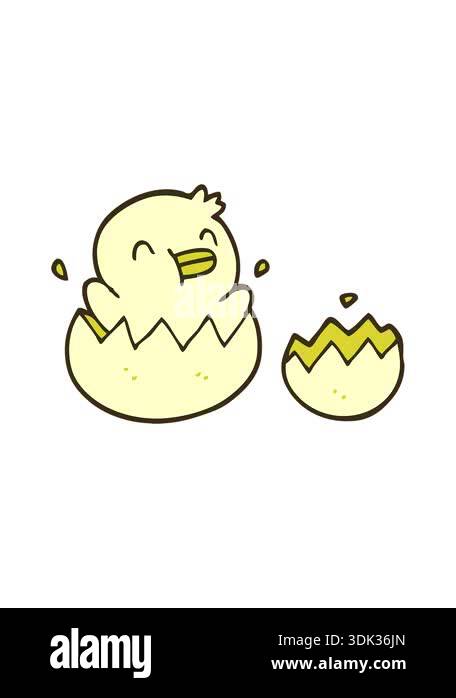 changing color animation of cute cartoon chick doodle Stock Video ...