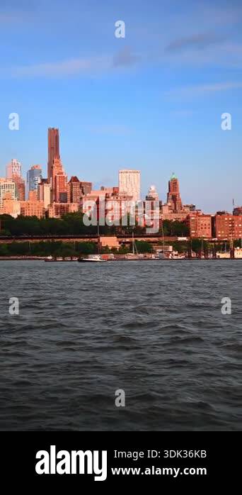 Residential and commercial buildings line the Upper West Side of ...