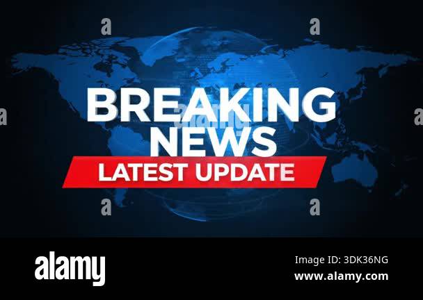A professional broadcast news motion graphics animation featuring the ...