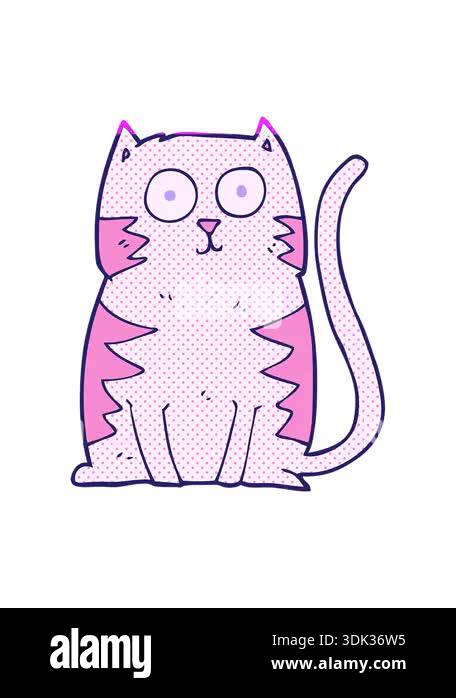 power up animation of freehand drawn cartoon cat Stock Video Footage ...