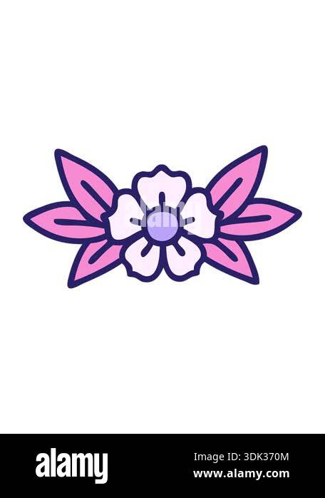 jiggle motion animation of floral drawing element Stock Video Footage ...