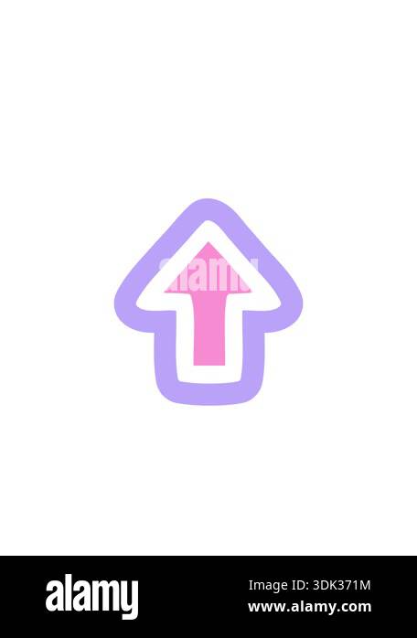 blinking radial lines animation of direction arrow symbol icon Stock ...