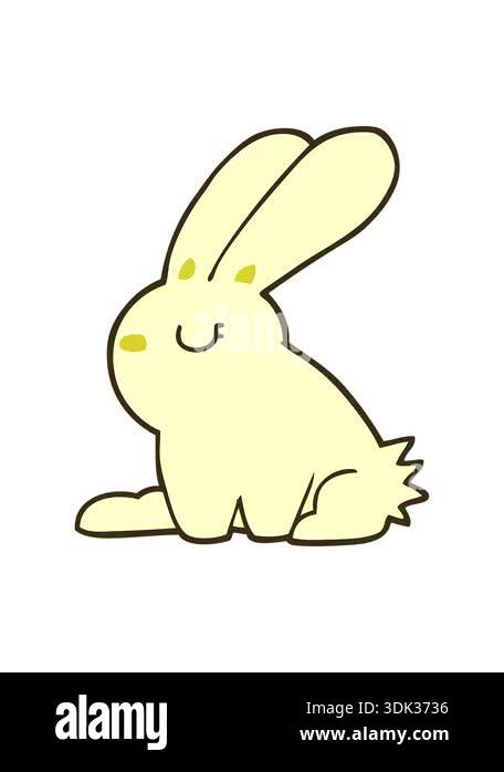 changing color animation of bunny rabbit illustration Stock Video ...