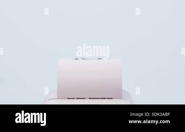 WINTER SALE phrase print on white paper close-up on light background ...