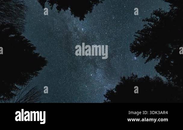 Stunning time lapse of the Milky Way galaxy moving across a dark starry ...
