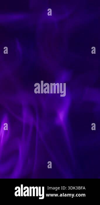 Vertical video. Color water. Ink fog. Defocused blue purple neon fume ...