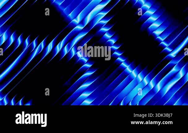 Fractal distortion of gradient neon waves in rippled glass stripes ...