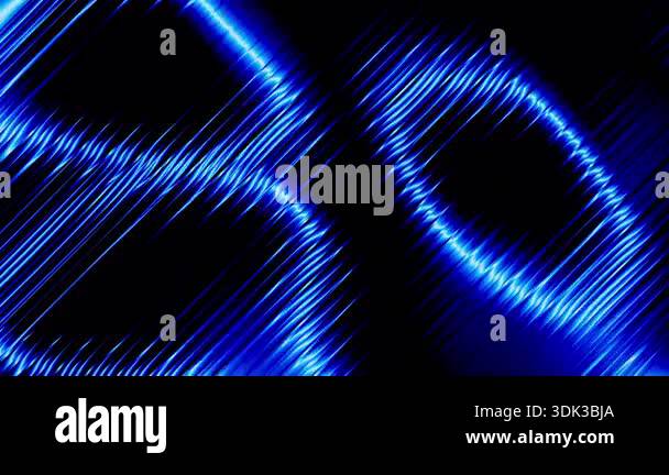 Fractal distortion of gradient neon waves in rippled glass stripes ...