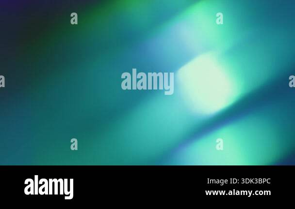 Flare blur. Ray leak. Blue green color neon glossy texture illuminated ...