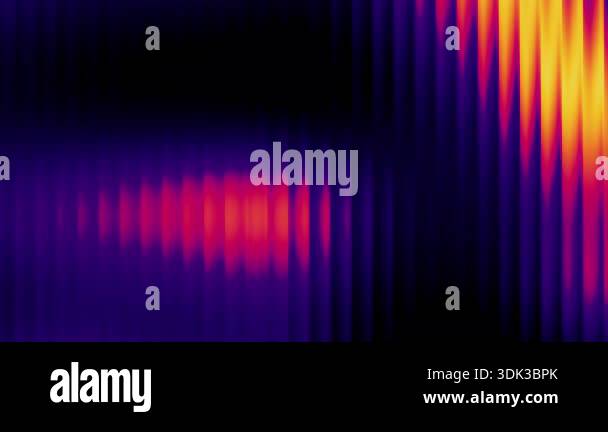 Fractal distortion of gradient neon waves in rippled glass stripes ...
