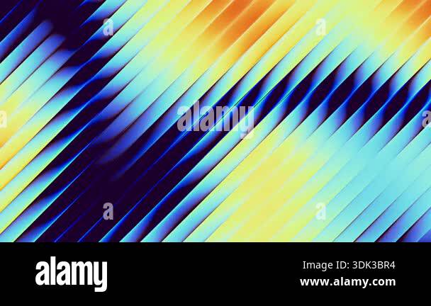 Fractal distortion of gradient neon waves in rippled glass stripes ...