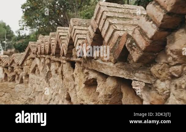Decorative Brick Cornice With Zigzag Pattern, Rhythmic Terracotta Tiles ...