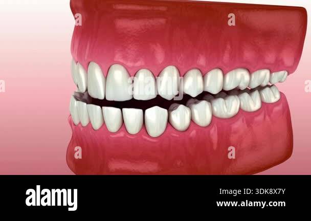 Detailed 3D illustration of healthy human teeth and gums, perfect for ...