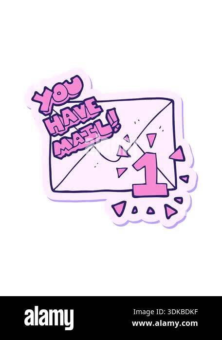 attention grabbing animation of you have mail Stock Video Footage - Alamy